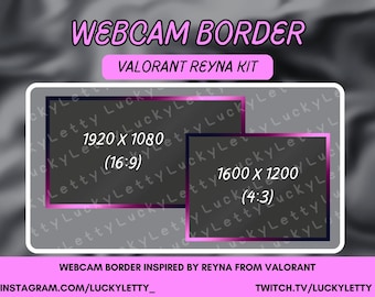 Valorant Phoenix Inspired Webcam Border 16x9 & 4x3 - Twitch, Youtube ...
