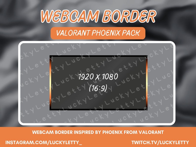 Valorant Phoenix Inspired Webcam Border 16x9 & 4x3 - Twitch, Youtube ...