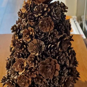 Set of Two Handmade Pine Cone Trees - Etsy