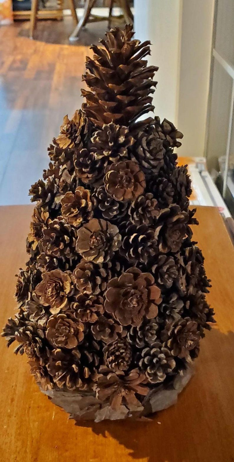Set of Two Handmade Pine Cone Trees - Etsy