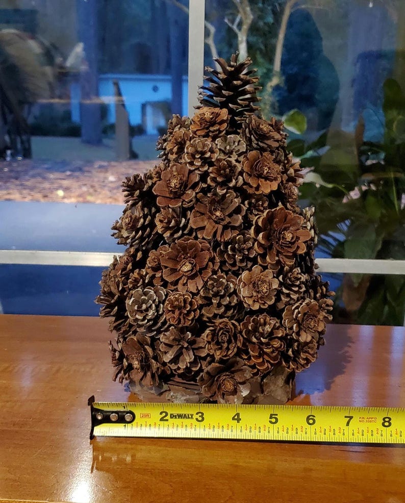 Set of Two Handmade Pine Cone Trees - Etsy