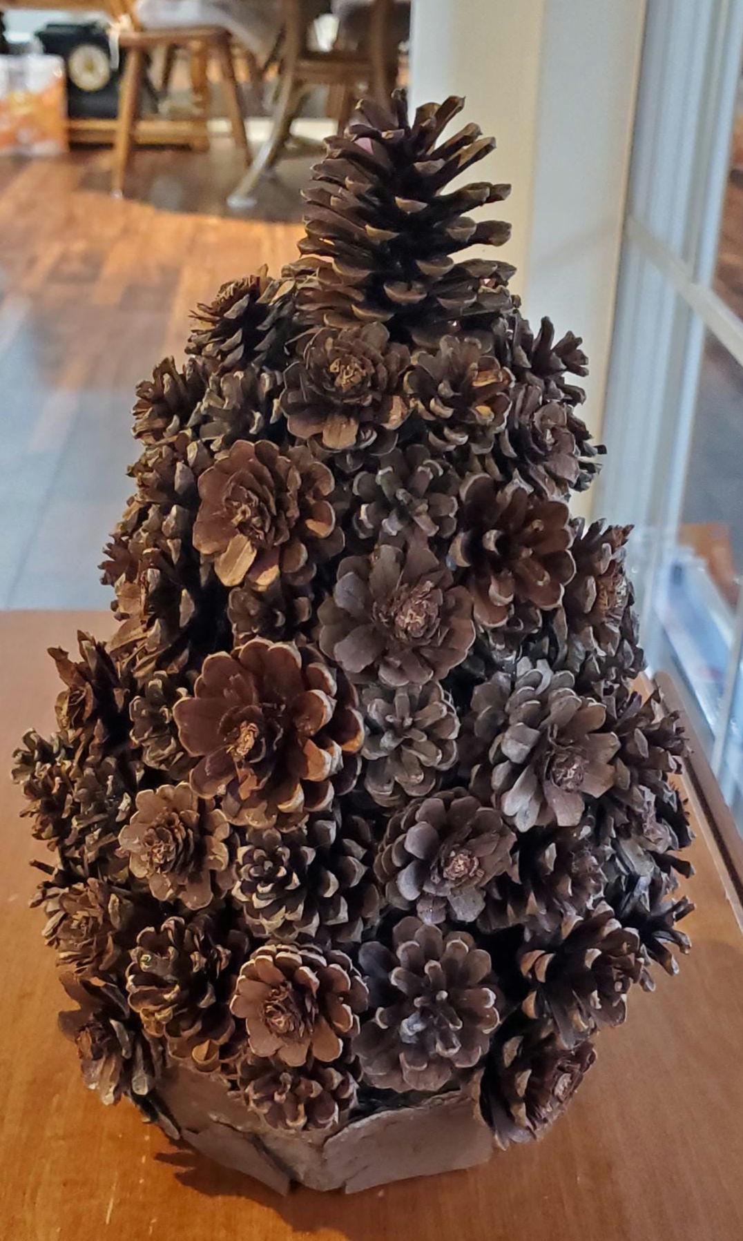 Set of Two Handmade Pine Cone Trees - Etsy