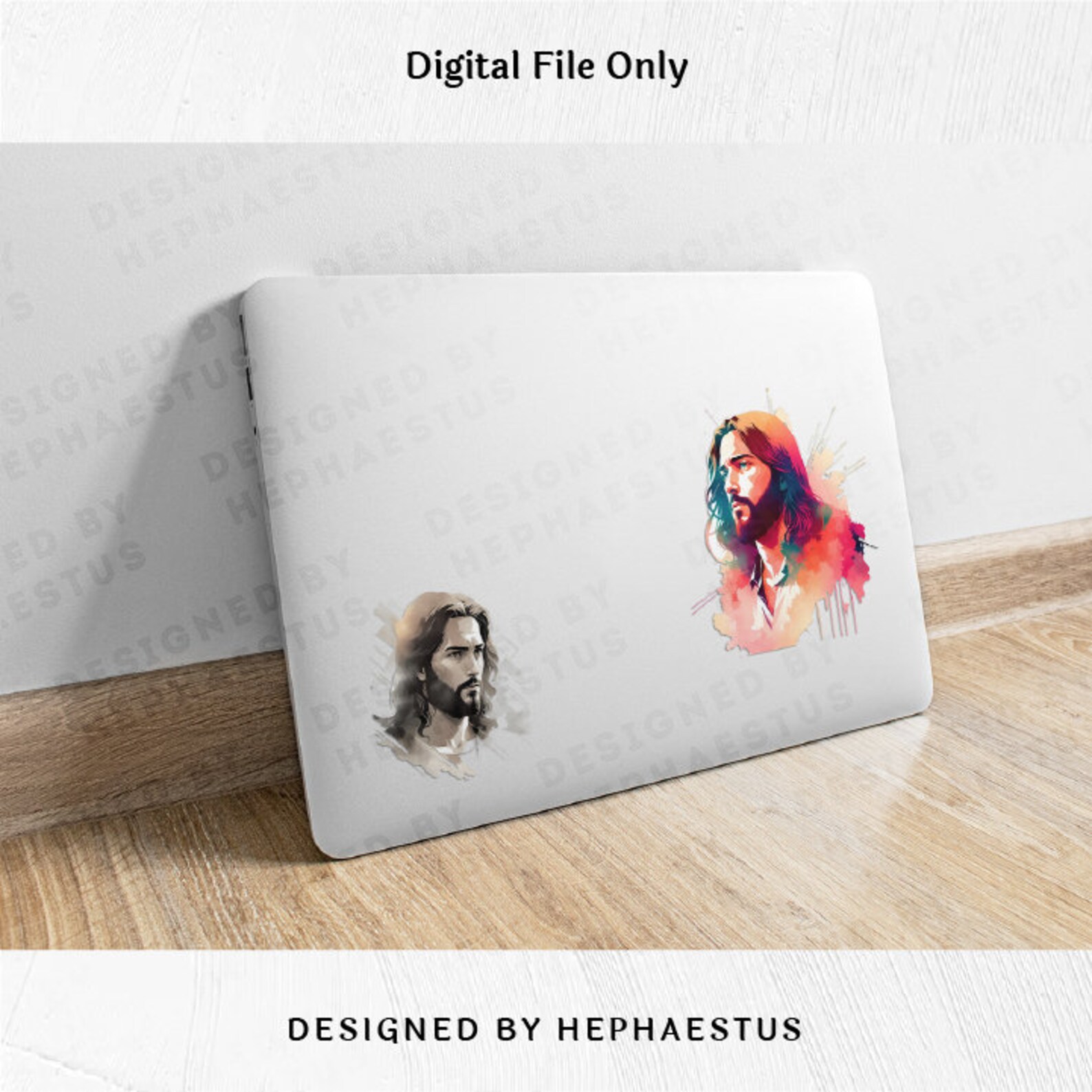 Divine Collection: 7 High-resolution PNG Images of Jesus in Watercolor ...