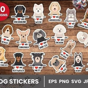 Dog Sticker Digital Bundle Puppy Stickers Printable - Etsy