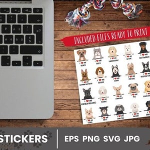 Dog Sticker Digital Bundle Puppy Stickers Printable - Etsy