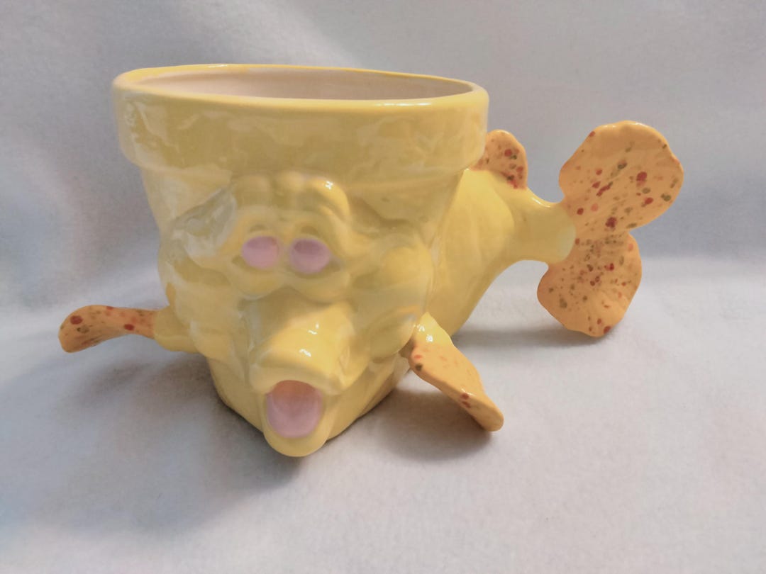 Yellow Goldfish Ceramic Flower Pot - Etsy