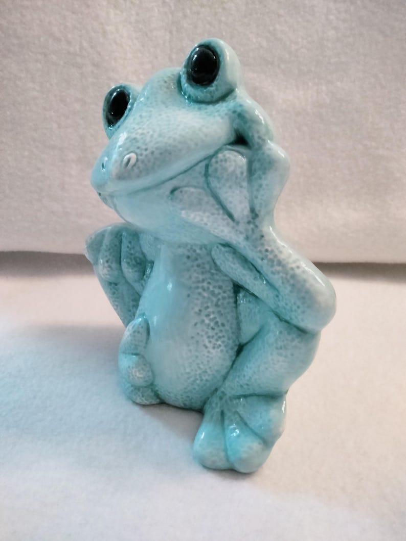 Frog - Baby Blue - Ceramic - Garden - Etsy