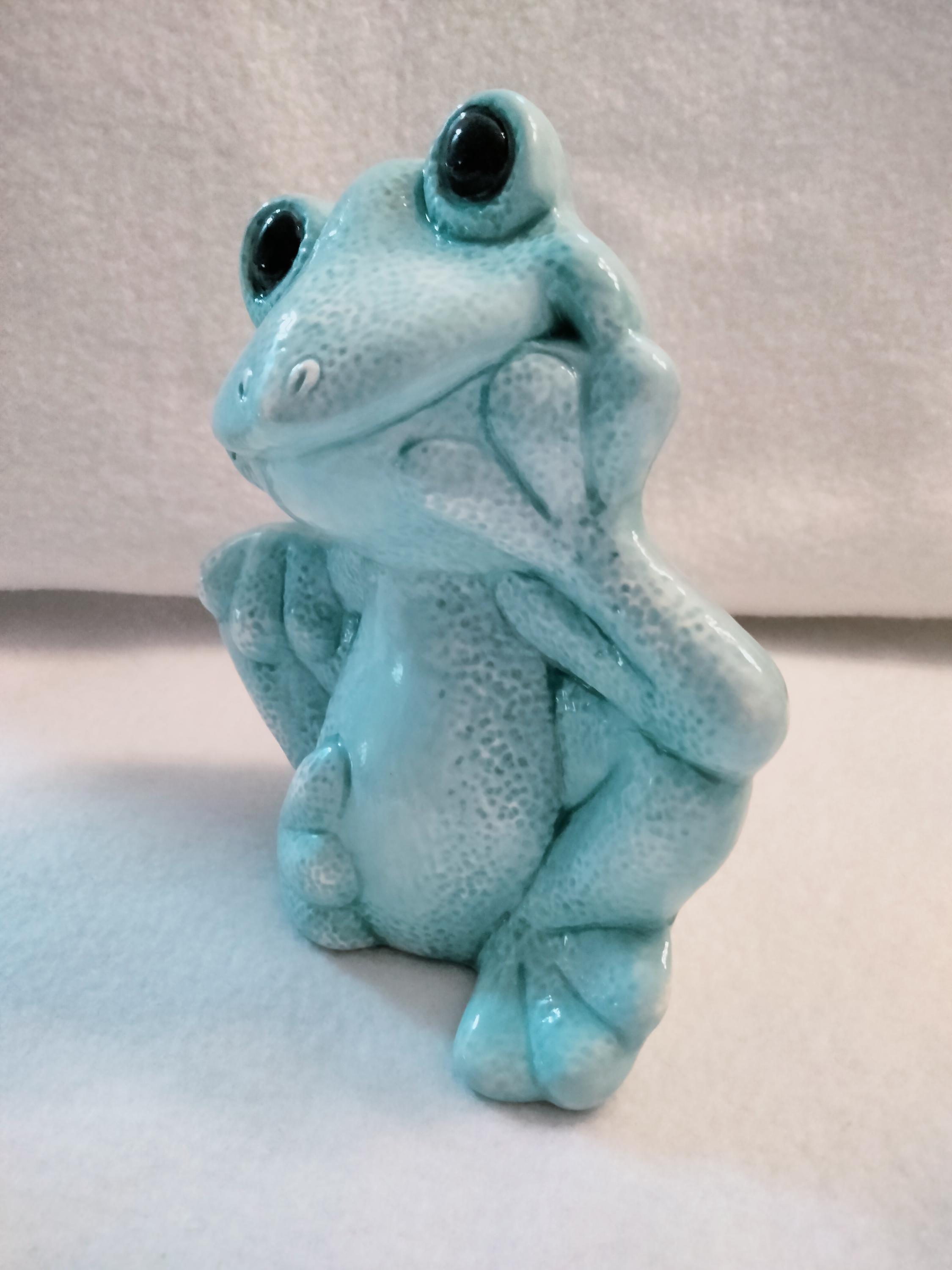 Frog - Baby Blue - Ceramic - Garden - Etsy