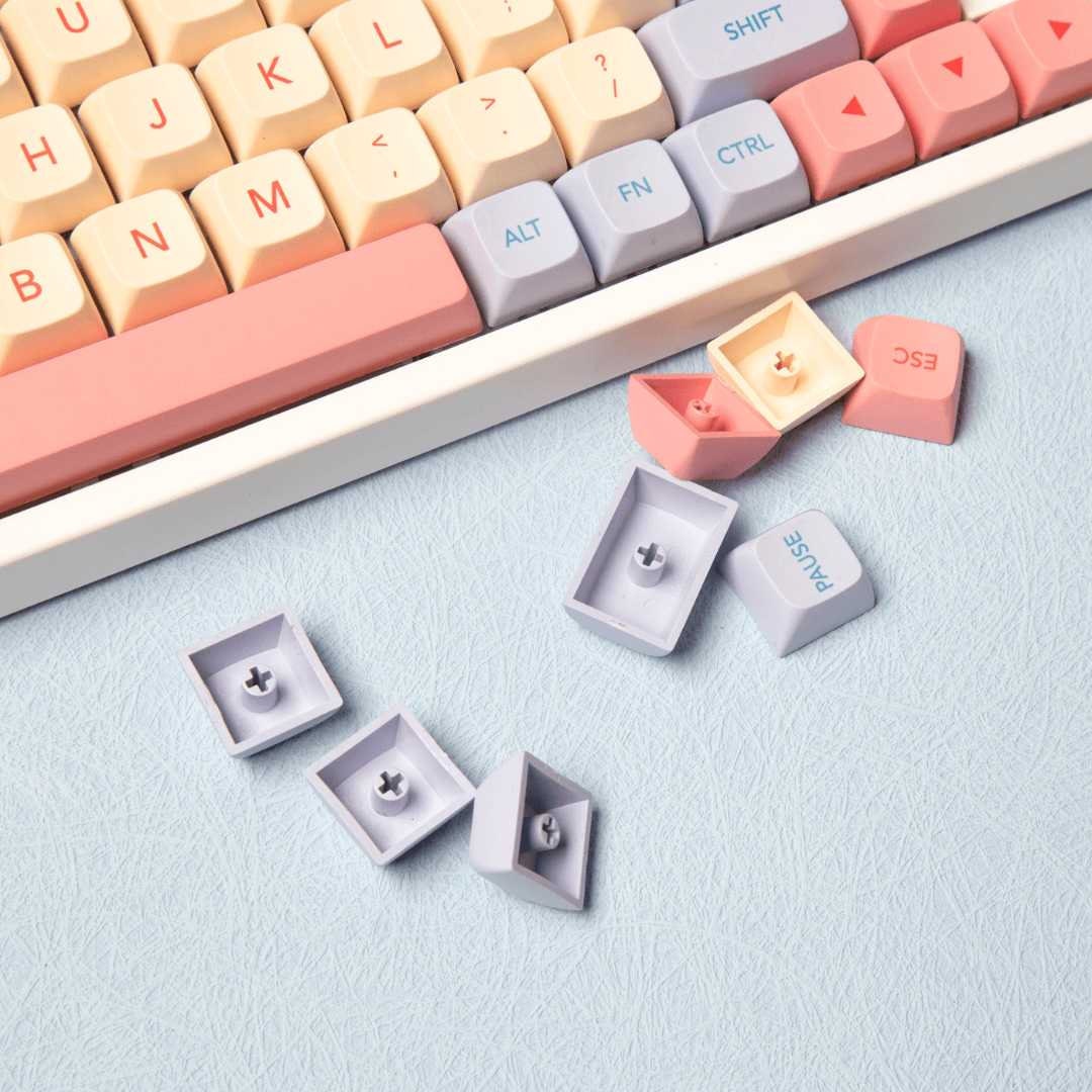 Low Profile Keycaps Marshmellow Keycaps XDA Keycap Set With 131 Keys MX ...
