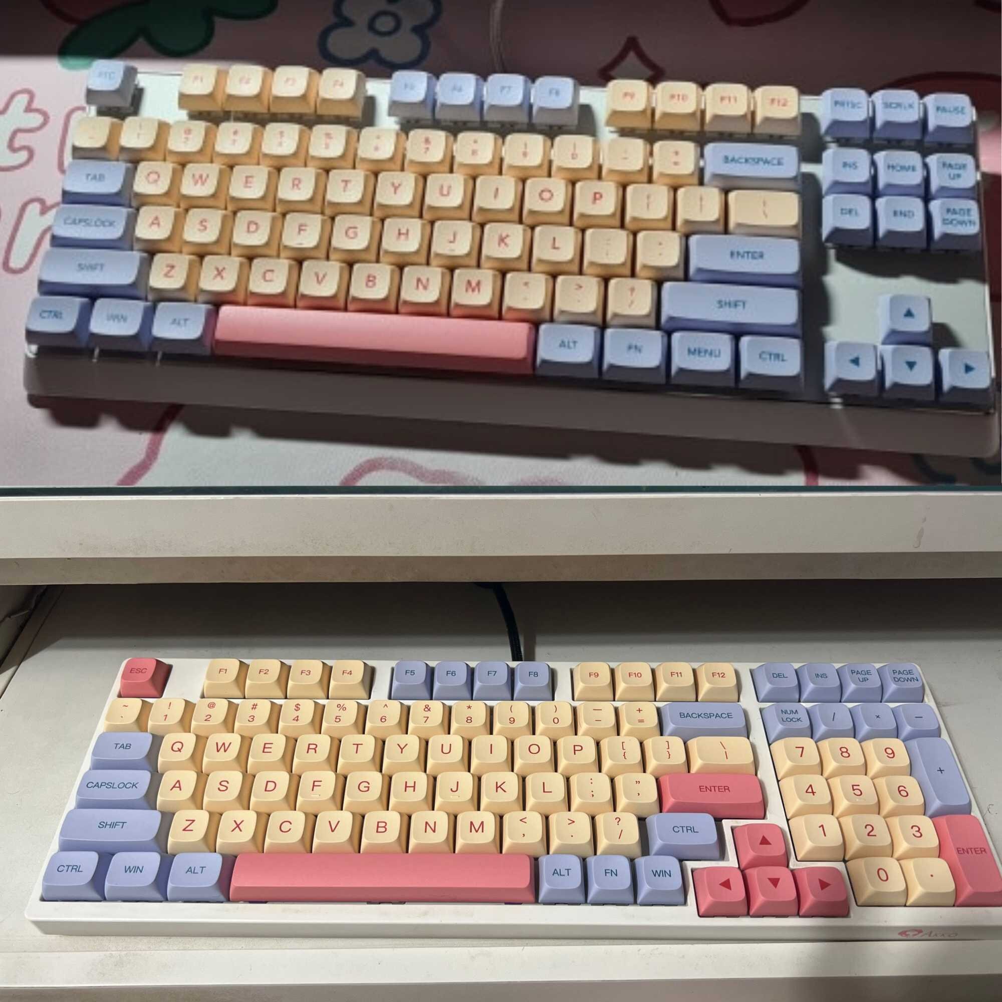 Low Profile Keycaps Marshmellow Keycaps XDA Keycap Set With 131 Keys MX ...