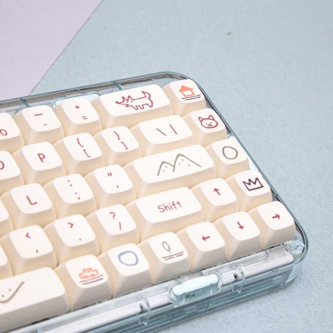 Low Profile Keycaps Graffiti Keycaps XDA Keycap Set With 127 Keys MX ...