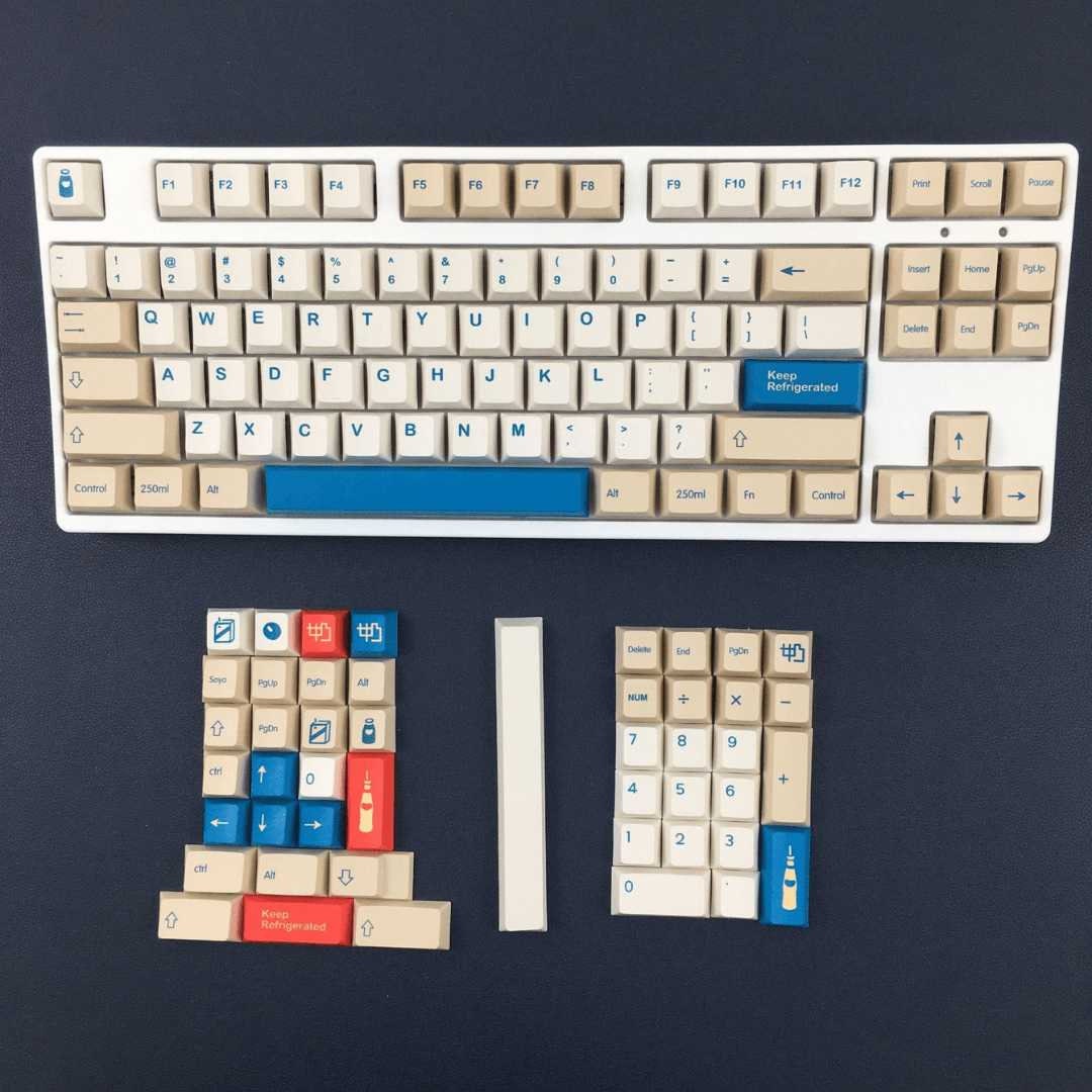 Low Profile Keycaps XDA Keycap Set White Keycaps With 130 Keys MX ...