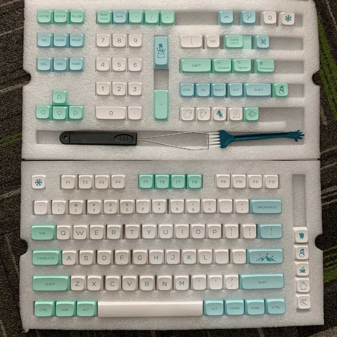 Low Profile Keycaps XDA Keycap Set White Keycaps With 130 Keys MX ...