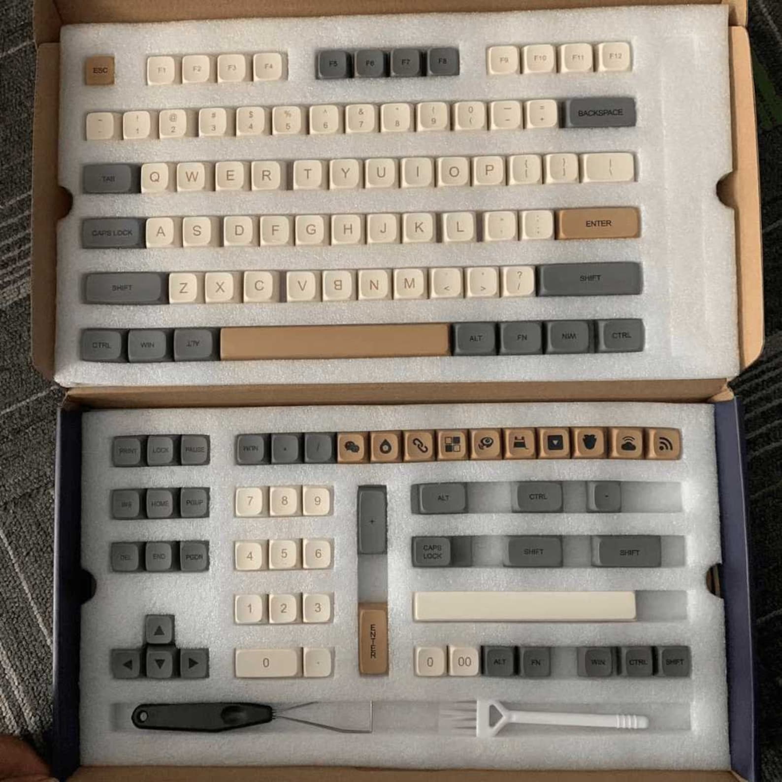 Low Profile Keycaps XDA Keycap Set With 125 Keys MX Compatible Shimmer ...