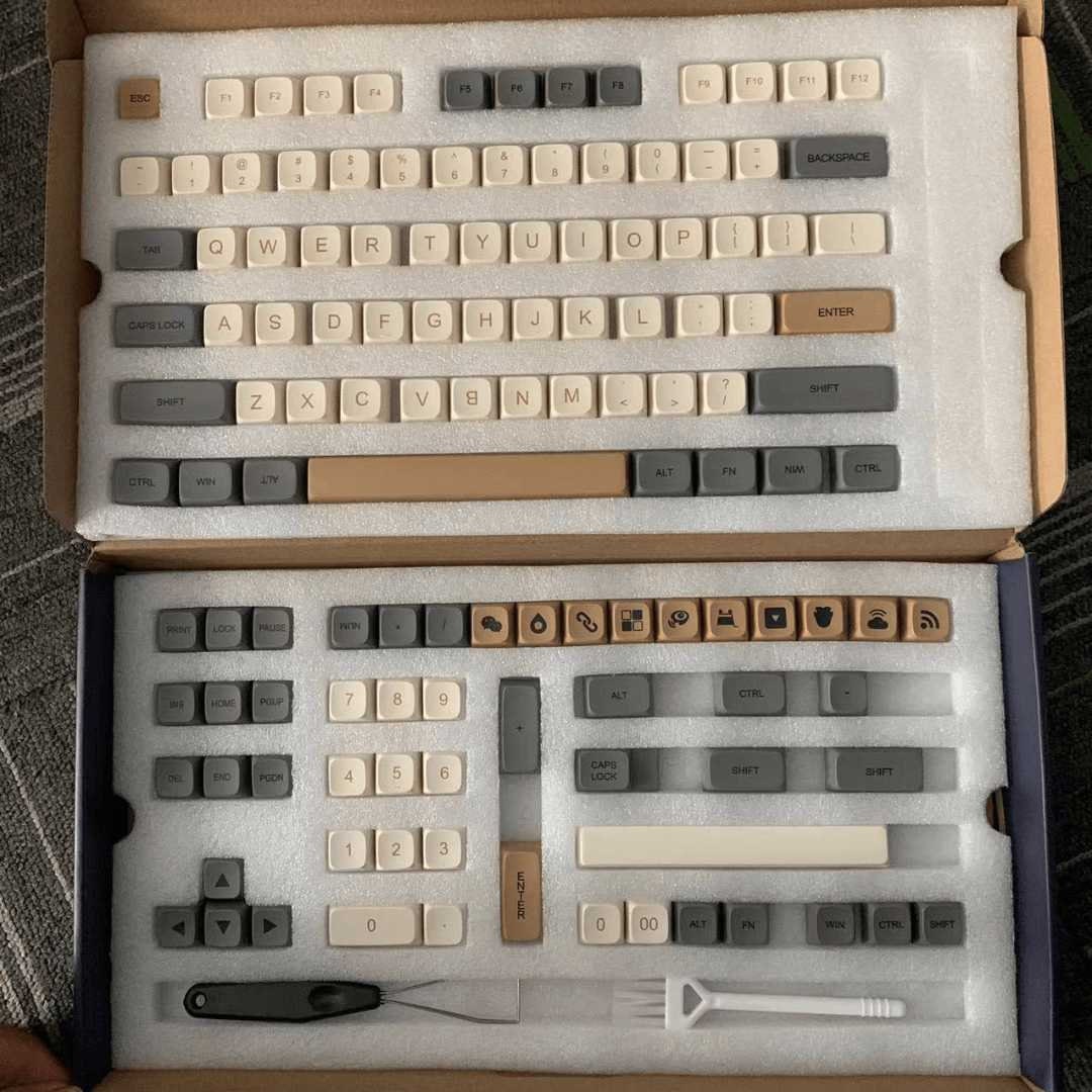 Low Profile Keycaps XDA Keycap Set With 125 Keys MX Compatible Shimmer ...