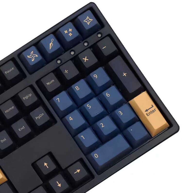 Low Profile Keycaps Blue Samurai Keycaps Cherry MX Keycap Set With 134 ...