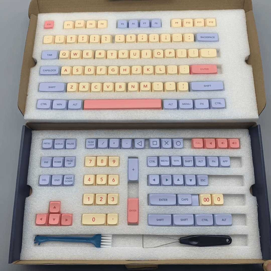 Low Profile Keycaps Marshmellow Keycaps XDA Keycap Set With 131 Keys MX ...