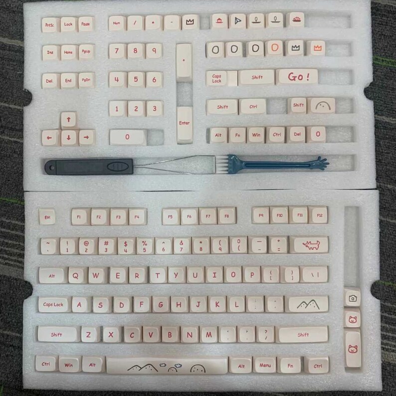 Low Profile Keycaps Graffiti Keycaps XDA Keycap Set With 127 Keys MX ...