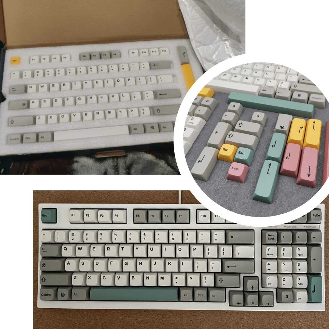 Low Profile Keycaps Retro Keycaps Cherry MX Keycap Set With 133 Keys MX ...