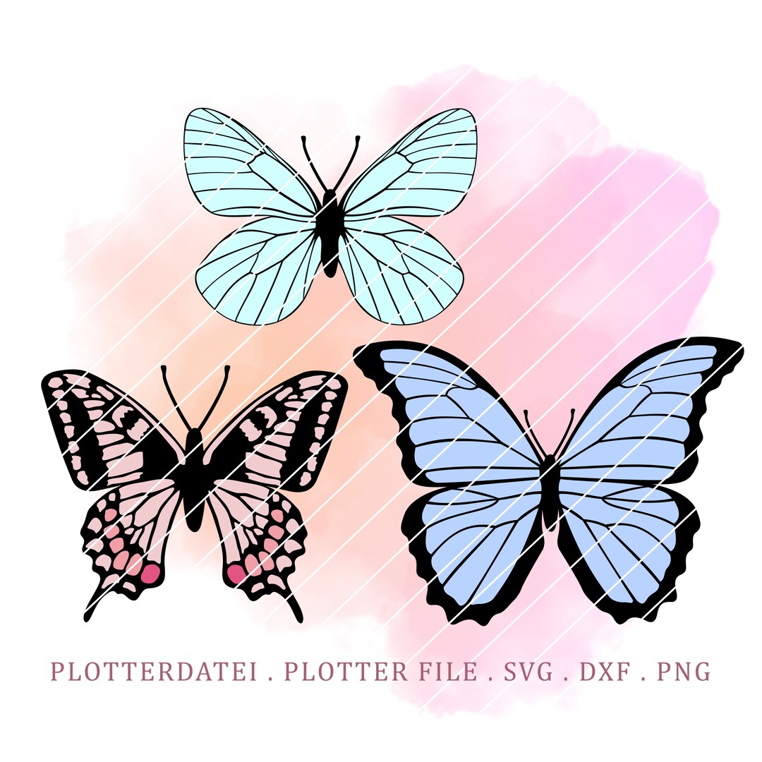 Butterflies 3 Designs Plotter Files - Etsy