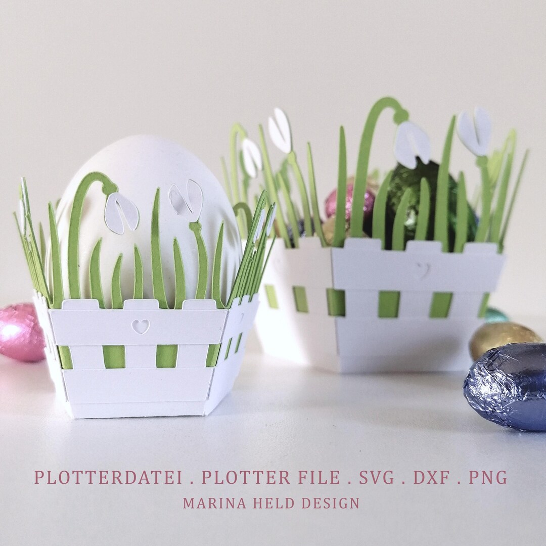 Plotter File Easter Basket With Crafting Instructions - Etsy