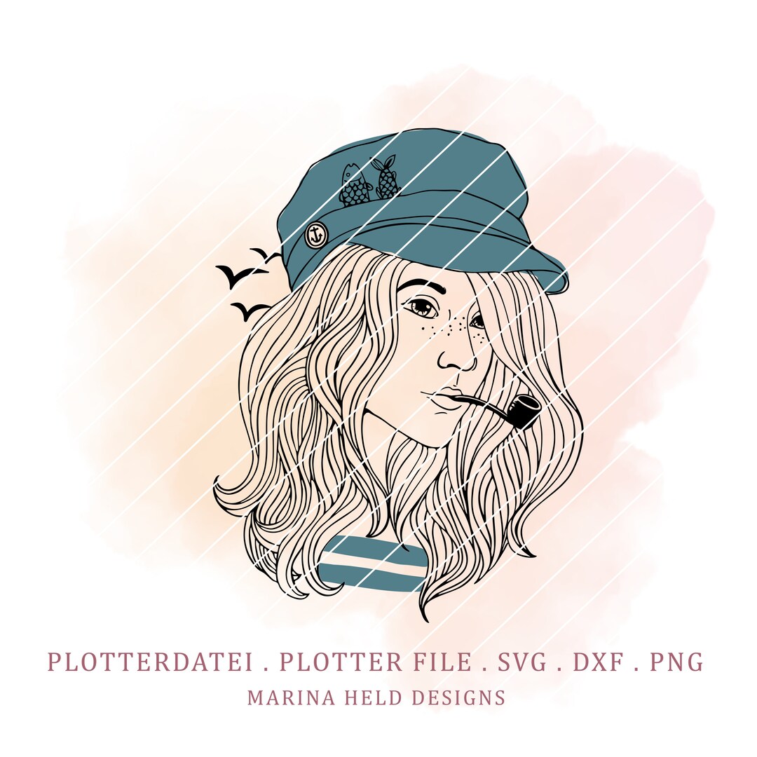 Plotter File Maritime Seawoman Captain - Etsy