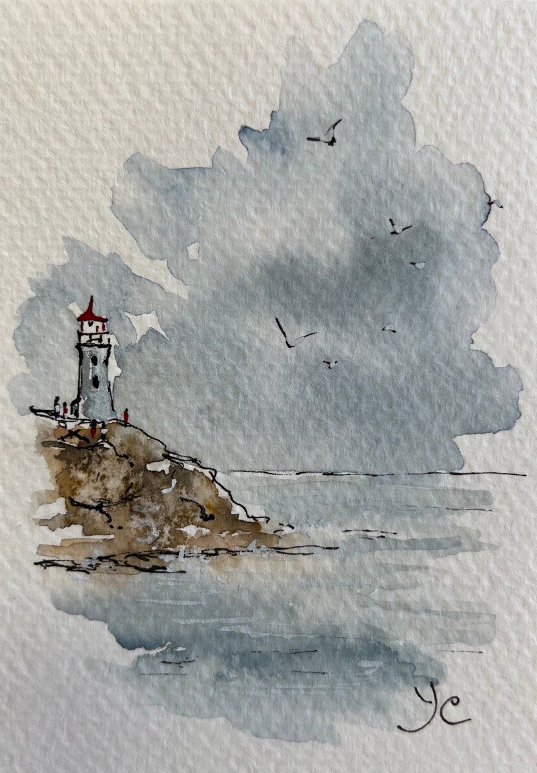 Peggy's Cove Lighthouse. Original Watercolour - Etsy