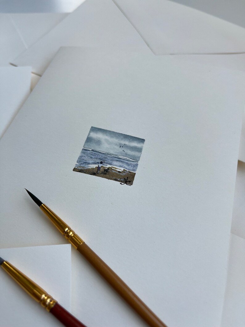 Custom Hand-painted Watercolour Greeting Cards, Set of 5. Each Card is ...