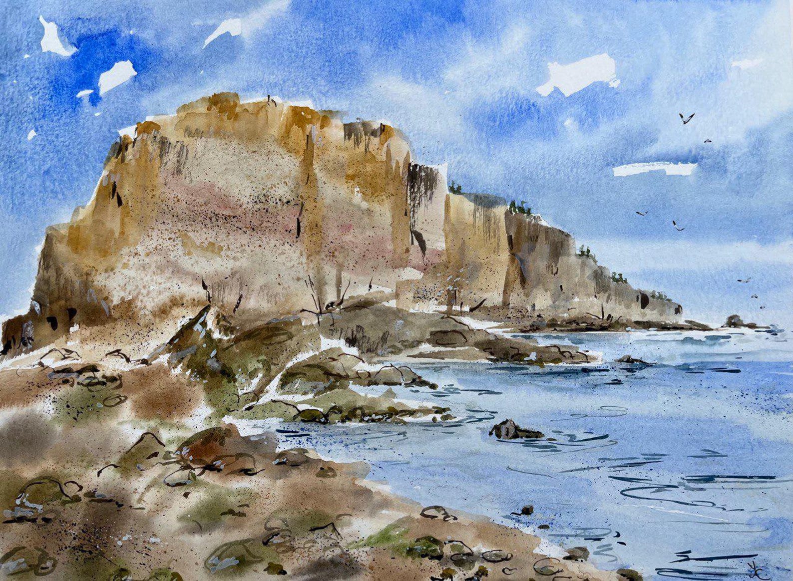 Cape Split Original Watercolour Painting - Etsy