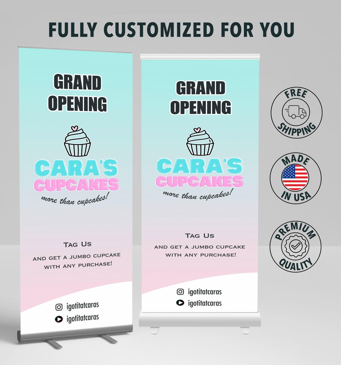 Custom Roll up Retractable Banner, Indoor and Outdoor Use for Branding ...