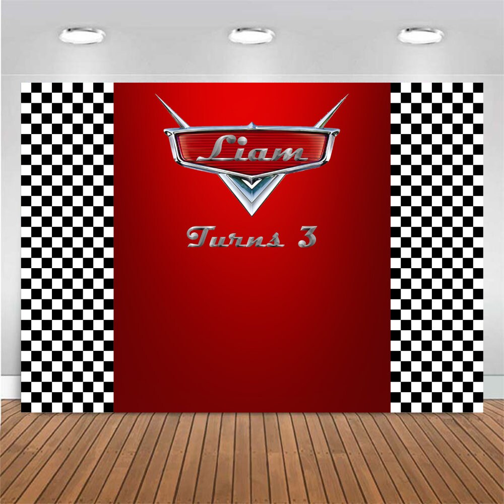 Customized Birthday Backdrop Kids Car Cars Personalized - Etsy