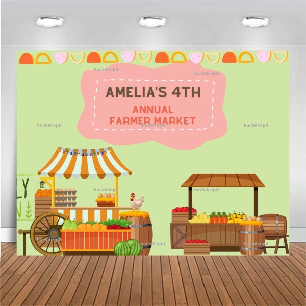 Farmers Market Custom Backdrop - Etsy