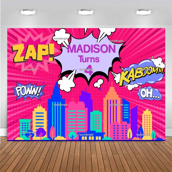 Superhero Backdrop - Etsy
