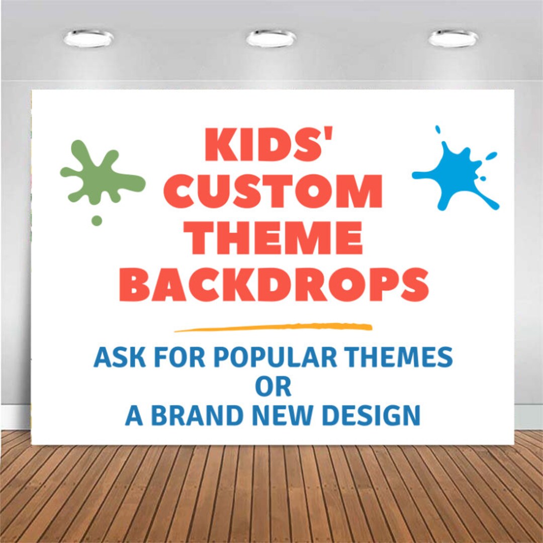 Customized Birthday Backdrop - Kids' Custom Theme and Characters, Add ...