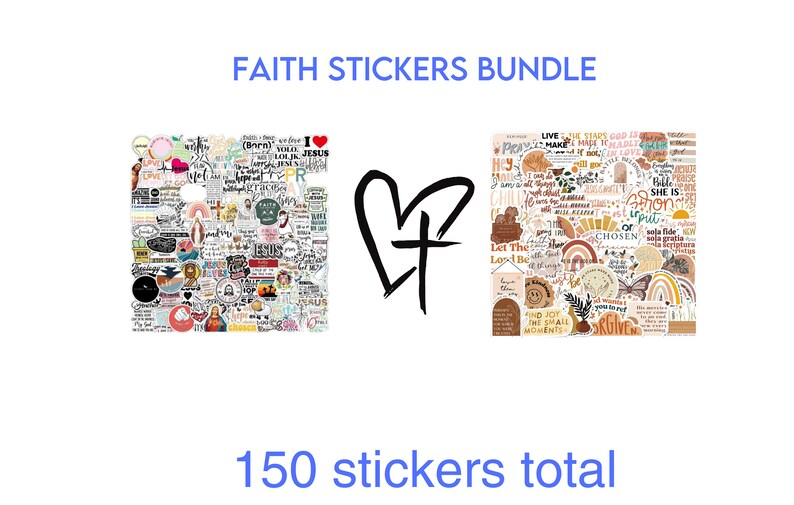 50pcs Christian Faith Sticker Pack Inspirational Jesus - Etsy