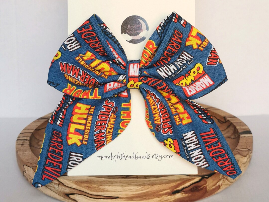 MARVEL COMICS LOGO Hair Bow - Superhero Gifts / Gifts for Girls ...