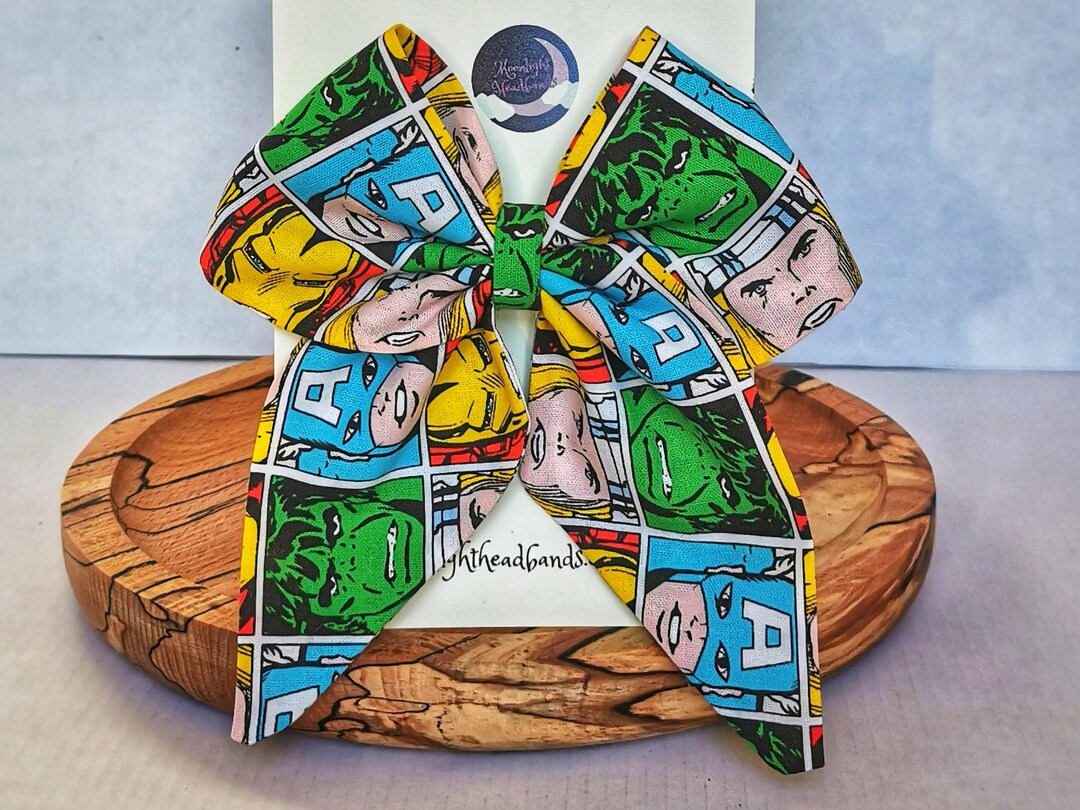 MARVEL COMICS Inspired Hair Bow - Superhero Gifts / Gifts for Girls ...