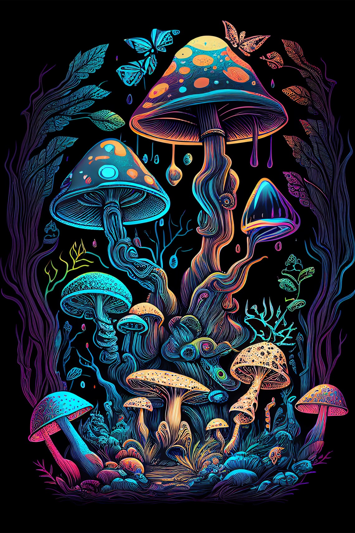 Funky Fungi I - Etsy