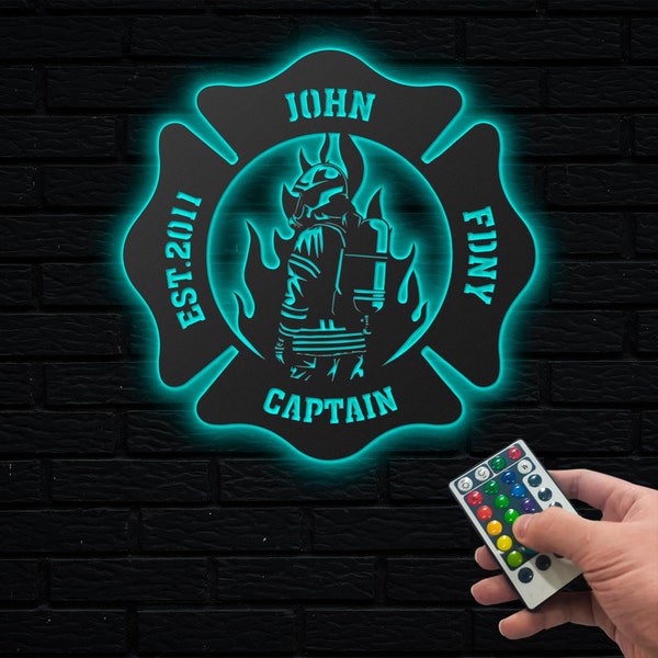 Fire Department Led Wall Sign - Etsy