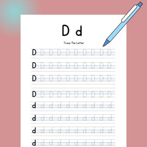 26 Upper & Lowercase Alphabet Letter Tracing Printable Worksheets ...