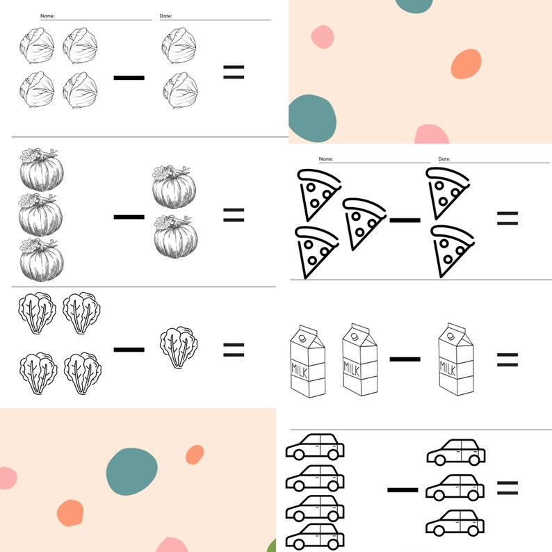 Learning Subtraction, Preschool Math. Learning Subtraction With Visuals ...