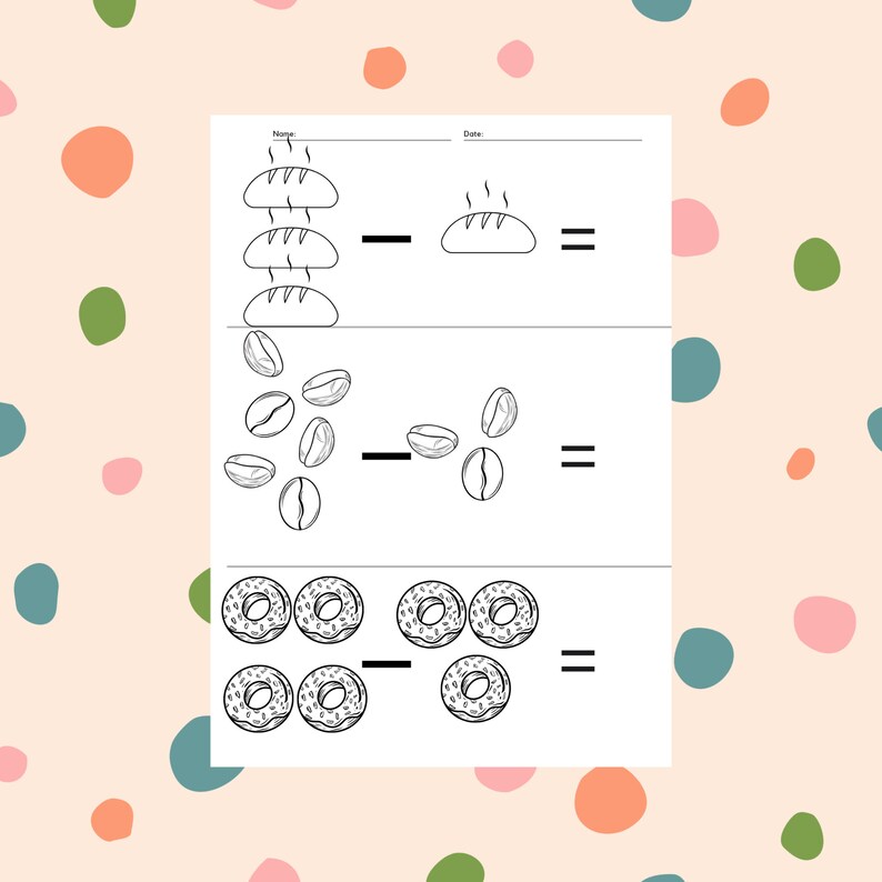 Learning Subtraction, Preschool Math. Learning Subtraction With Visuals ...