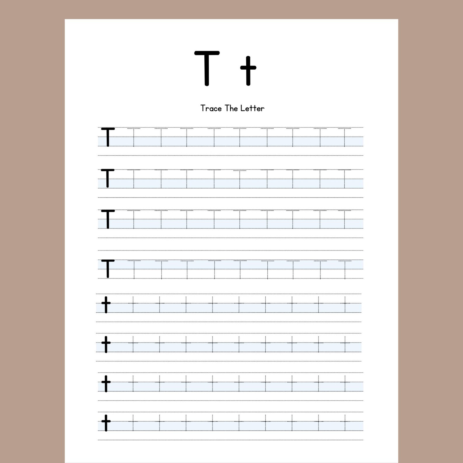 26 Upper & Lowercase Alphabet Letter Tracing Printable Worksheets ...
