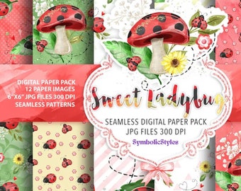 Watercolor Sweet Ladybug Clipart, Ladybug Download, Instant Download ...