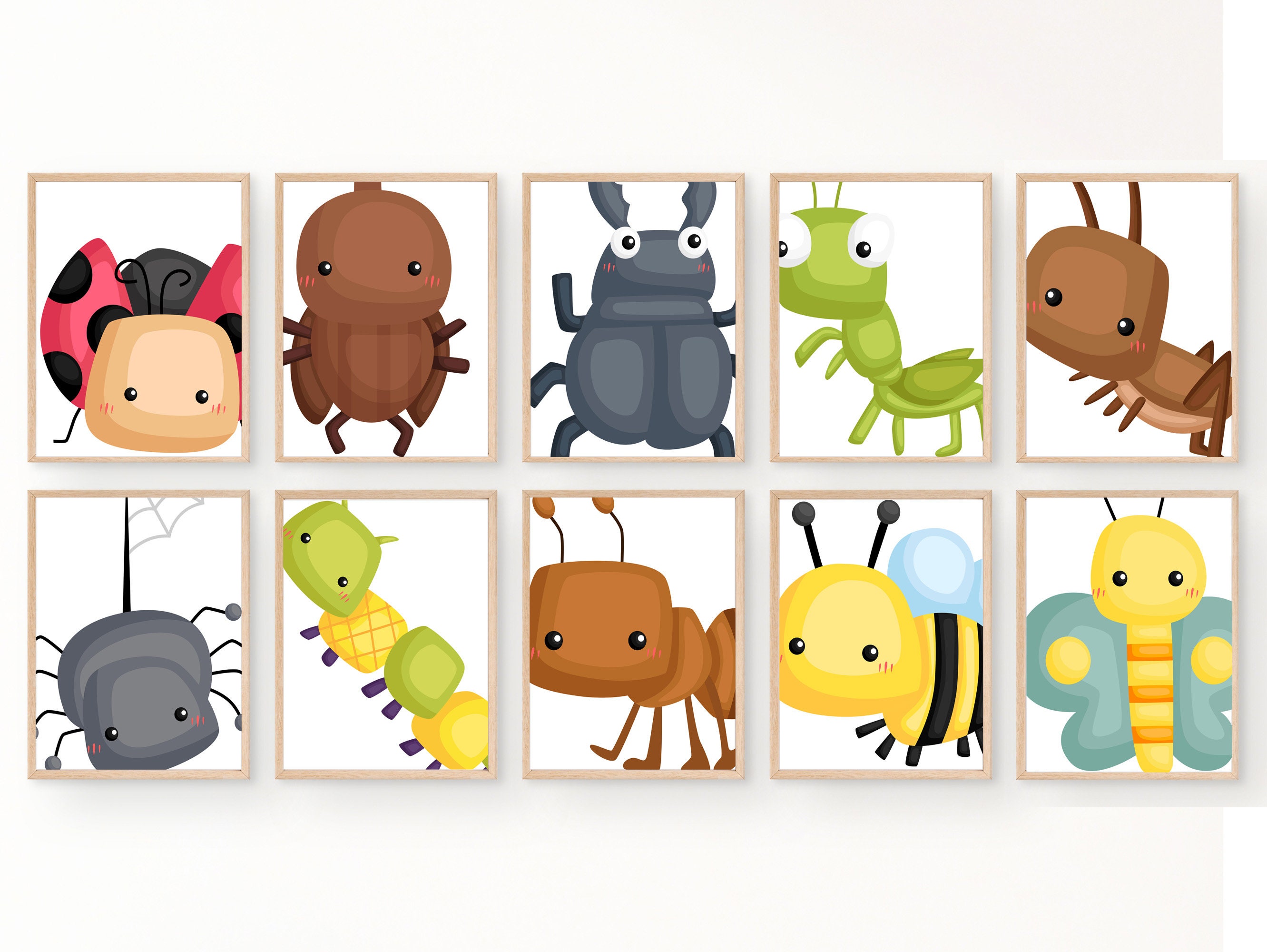 Little Bugs Art Prints physical Printed Nursery Artwork - Etsy