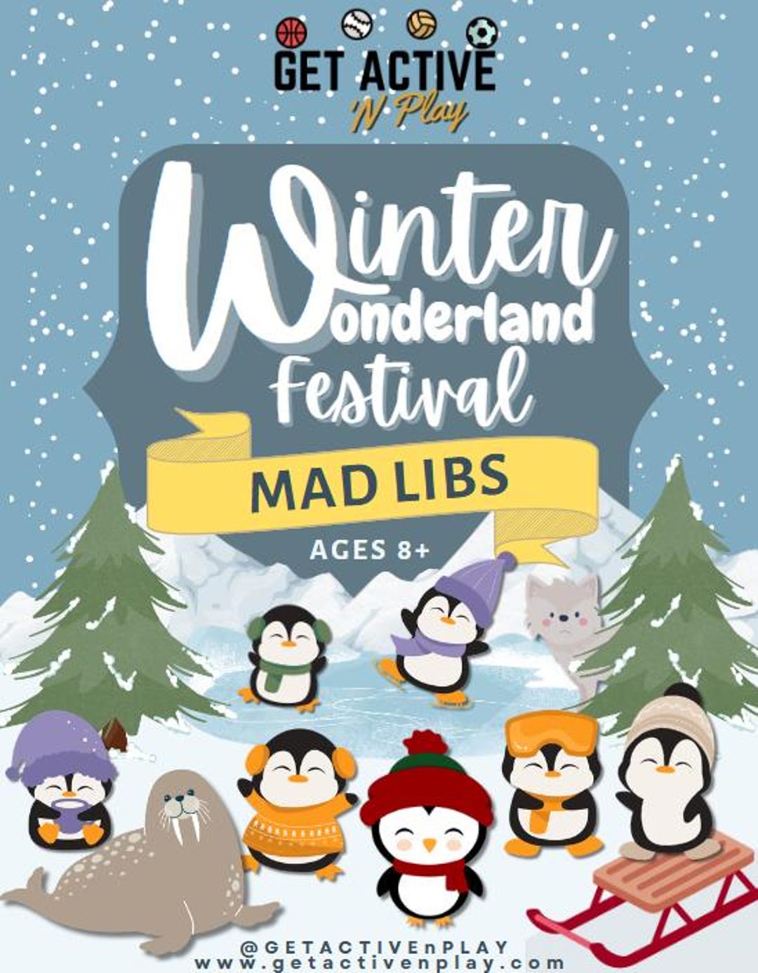 Get Active Mad Libs - Winter Wonderland Festival (1/5) - Etsy