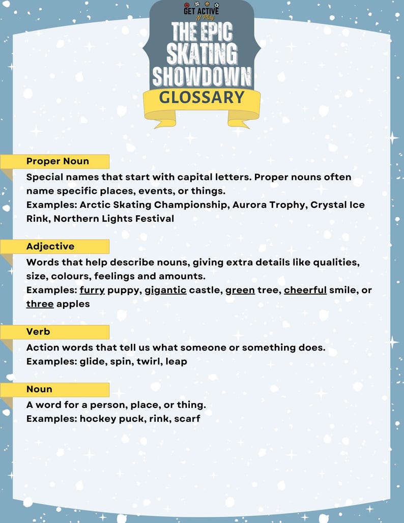 Get Active Mad Libs - the Epic Skating Showdown (2/5) - Etsy