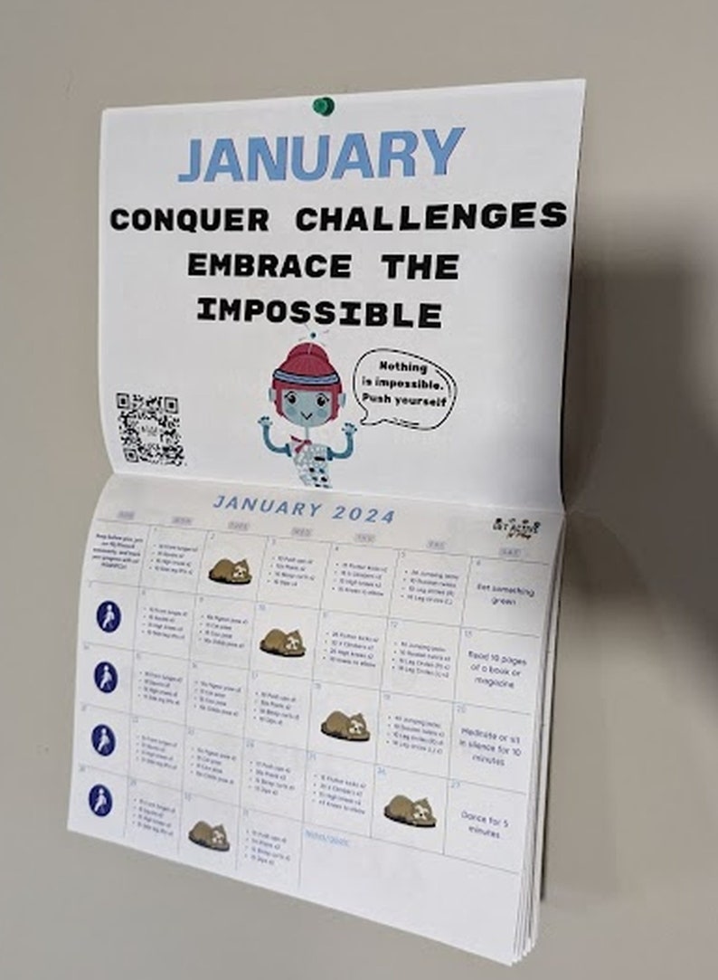 2024 Kids Physical Activity Calendar - Etsy