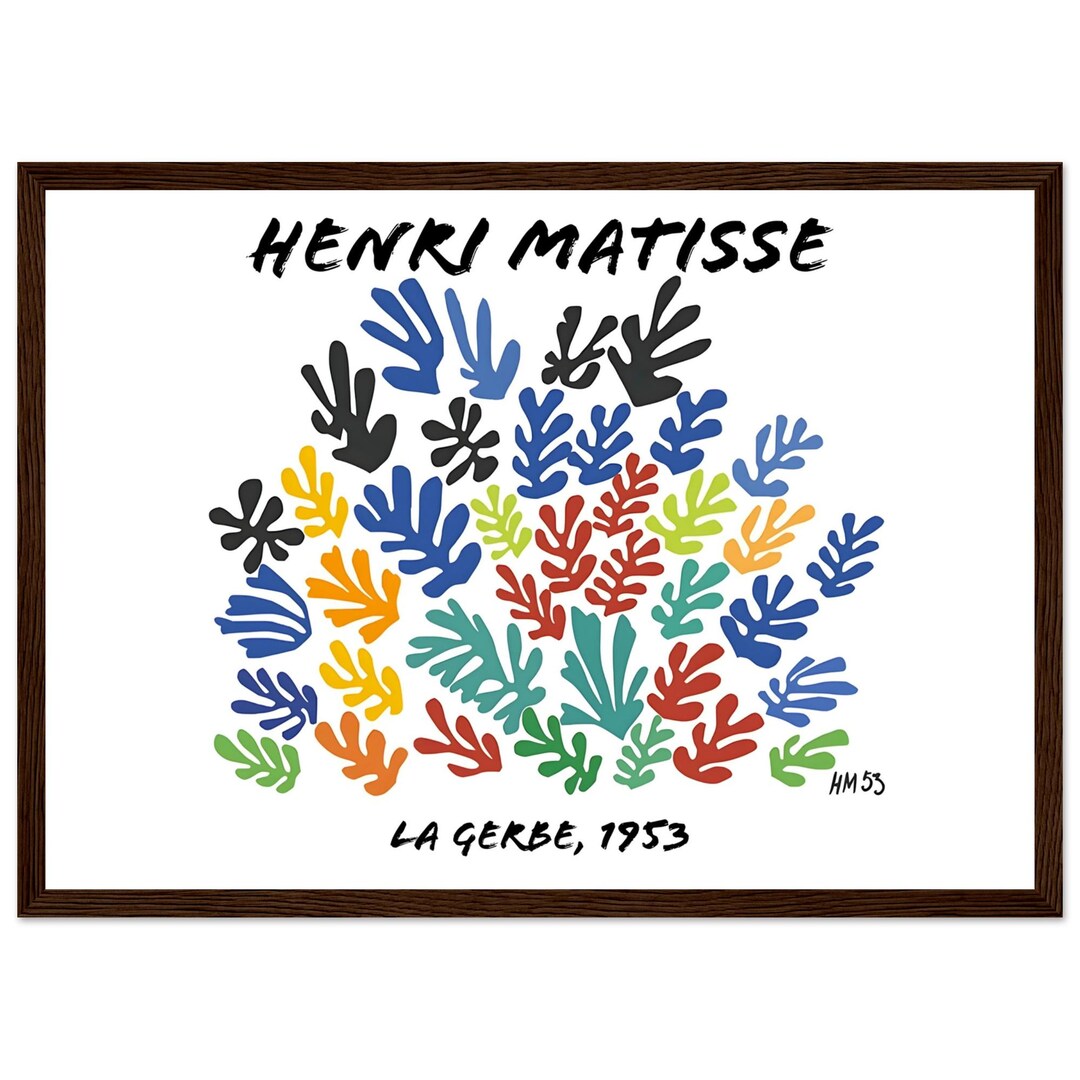 Henri Matisse La Gerbe 1953 Wood Framed Print - Choose Original or ...
