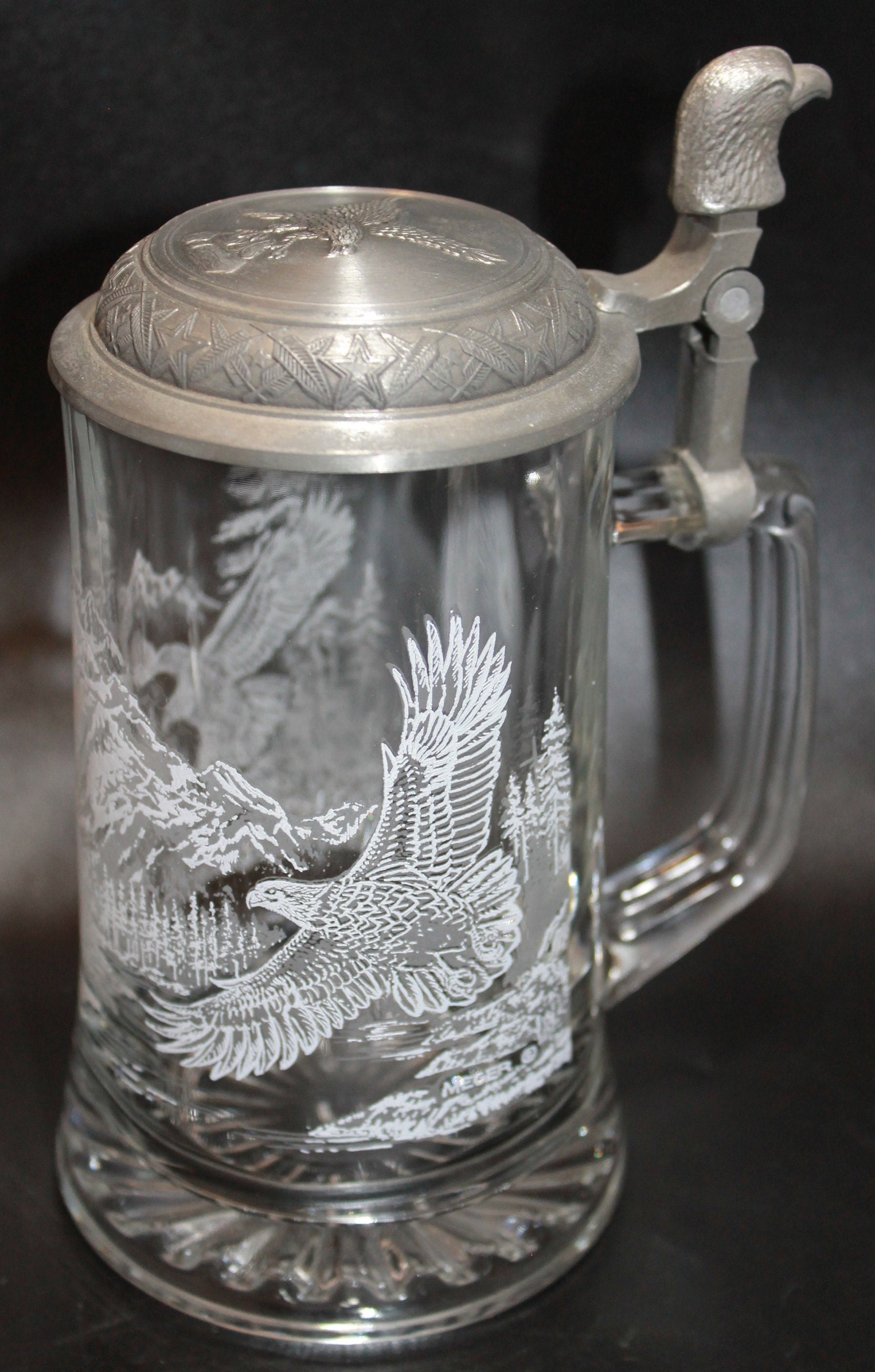 Eagle Etched Beer Stein by Meger - Etsy